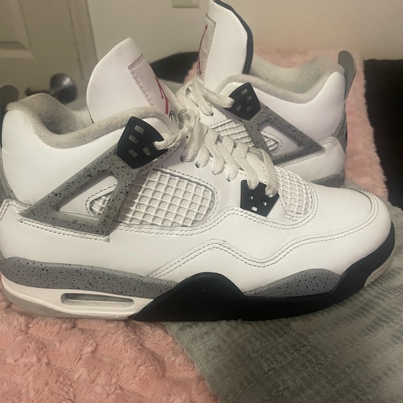 Jordan | Shoes | Gs Retro Jordan 4s White Cement | Poshmark